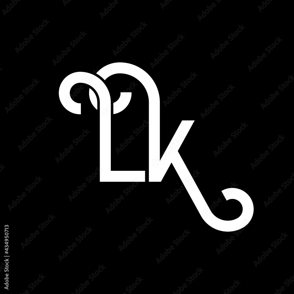 LK Letter Logo Design. Initial letters LK logo icon. Abstract letter LK ...