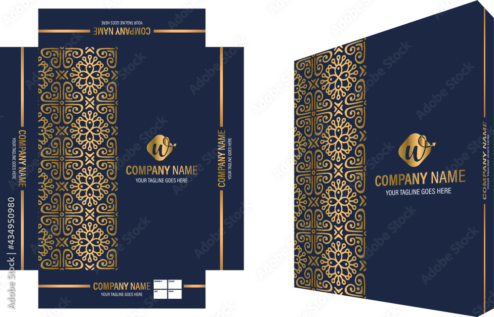 Men's Garments Shirt box design template and mock up box. Stock Vector ...