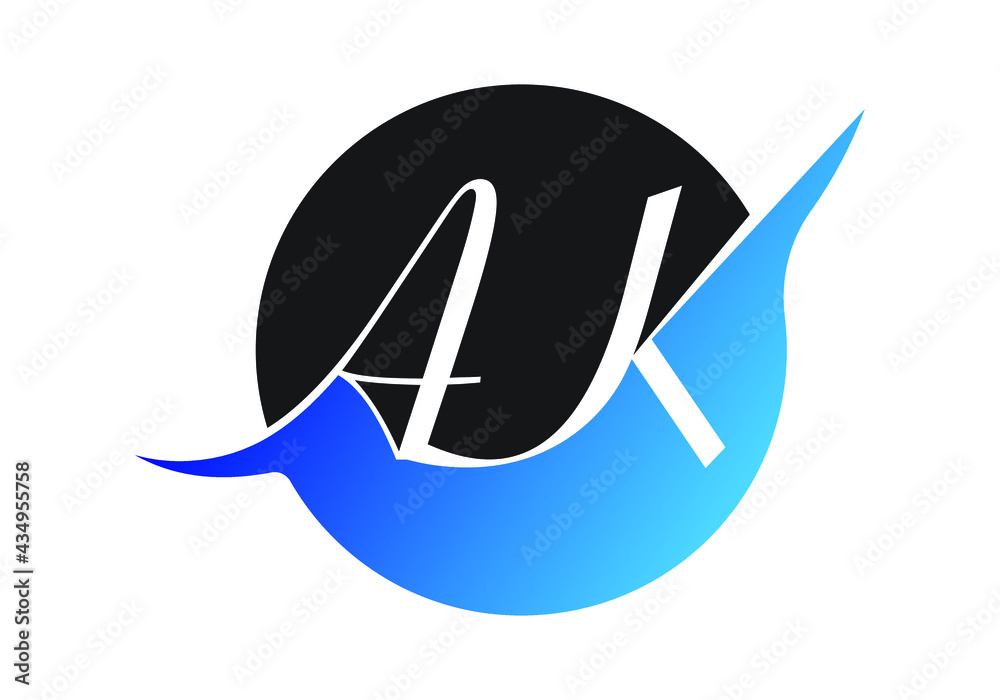 Initial Monogram Letter A K Logo Design Vector Template. Graphic ...