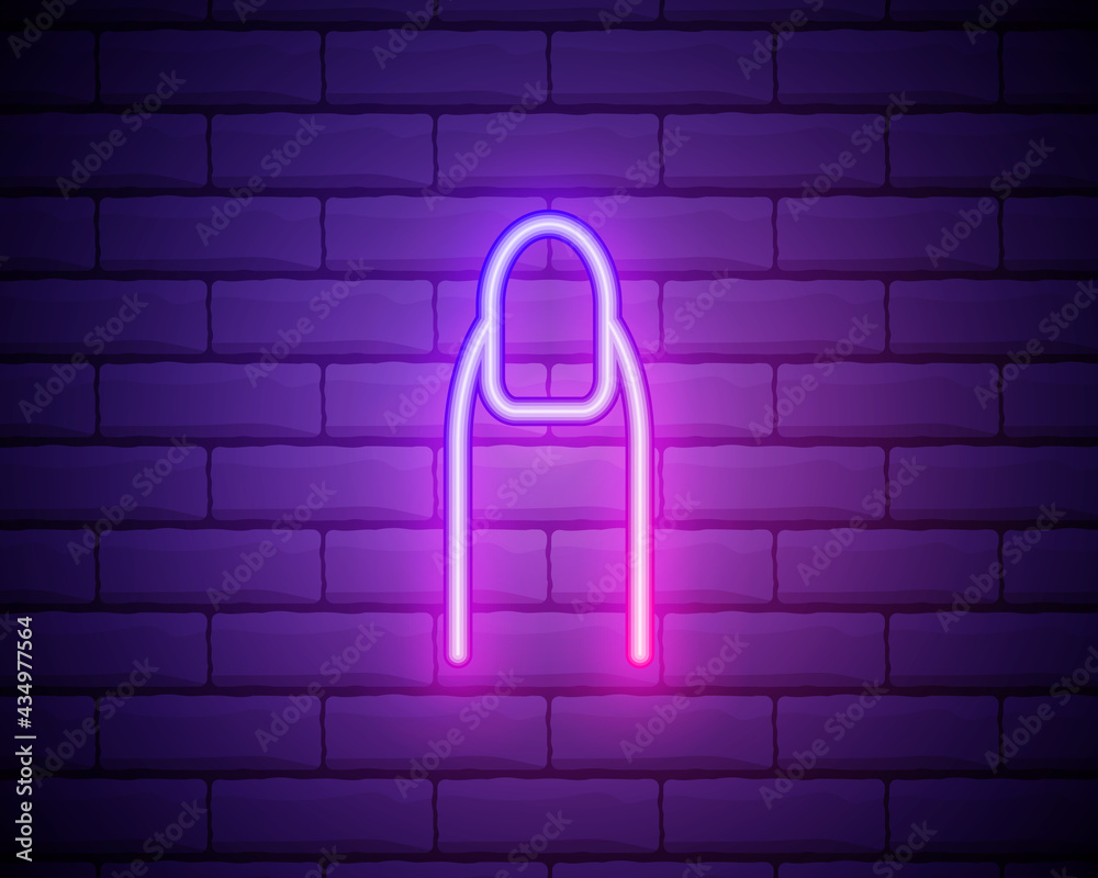 nail icon. Elements of Beauty, make up, cosmetics in neon style icons ...