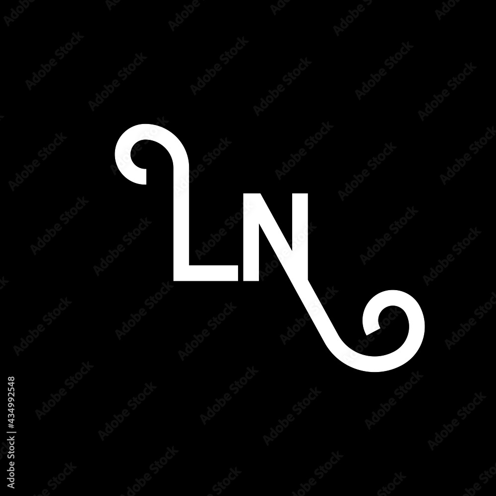 LN Letter Logo Design. Initial letters LN logo icon. Abstract letter LN ...
