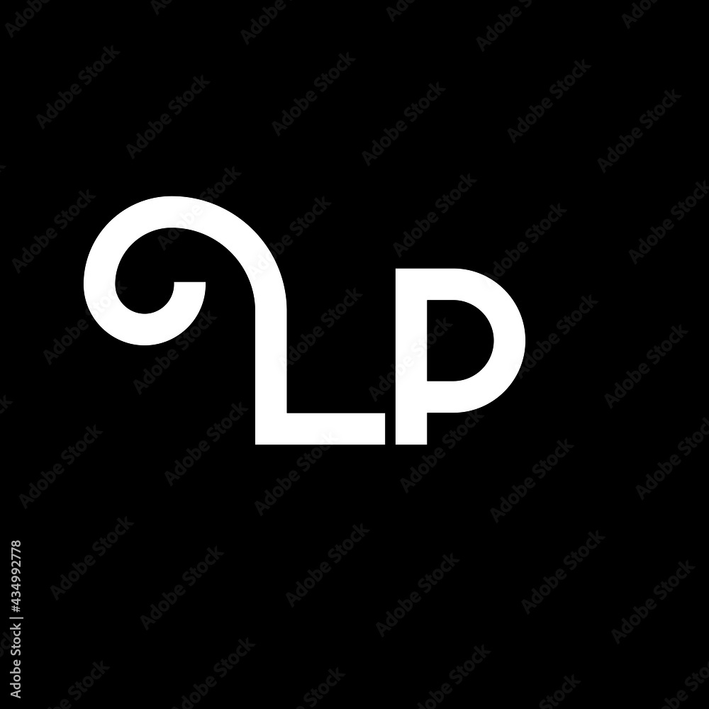 LP Letter Logo Design. Initial letters LP logo icon. Abstract letter LP ...