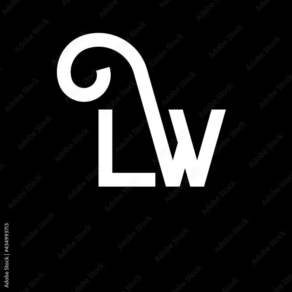 LW Letter Logo Design. Initial letters LW logo icon. Abstract letter LW ...