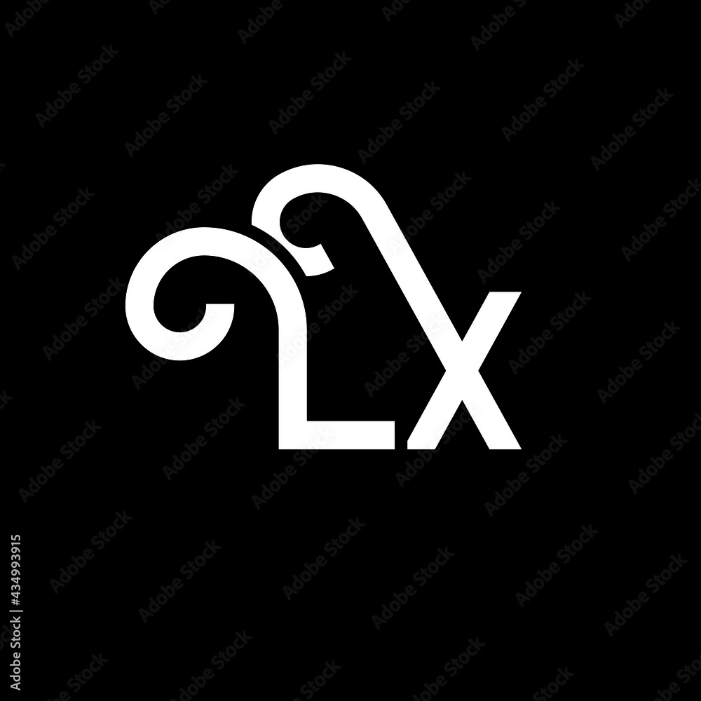 LX Letter Logo Design. Initial letters LX logo icon. Abstract letter LX ...