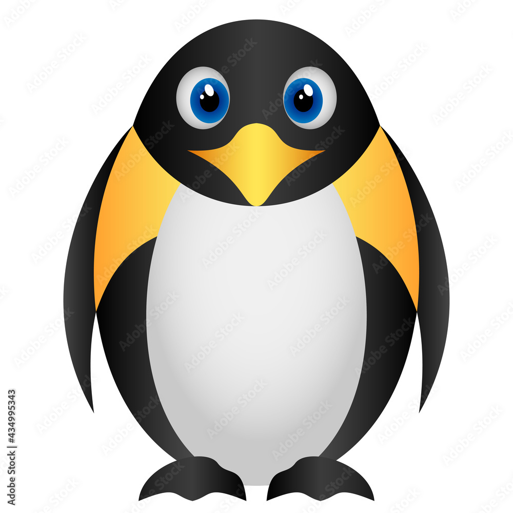 Cartoon emperor penguin isolated on white background Stock Vector ...