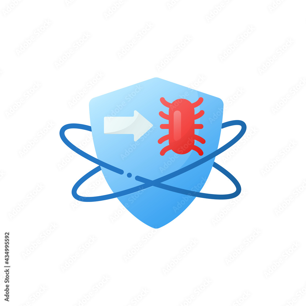 Bacteria fight flat icon. Antibiotic treatment. Immunity strengthening ...