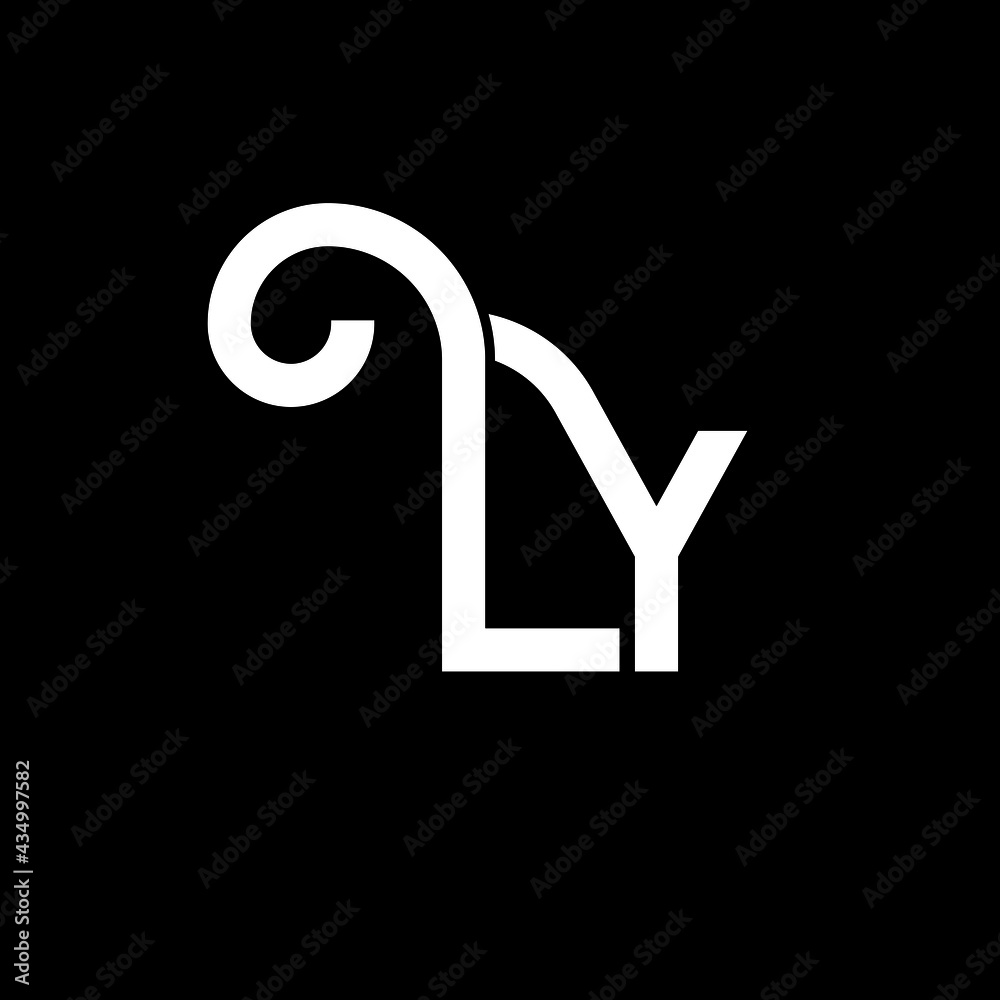 LY Letter Logo Design. Initial letters LY logo icon. Abstract letter LY ...