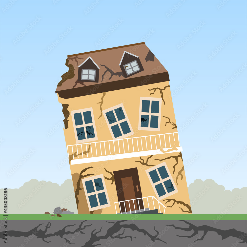 Earthquake , Natural disasters , The remains of a building after the ...