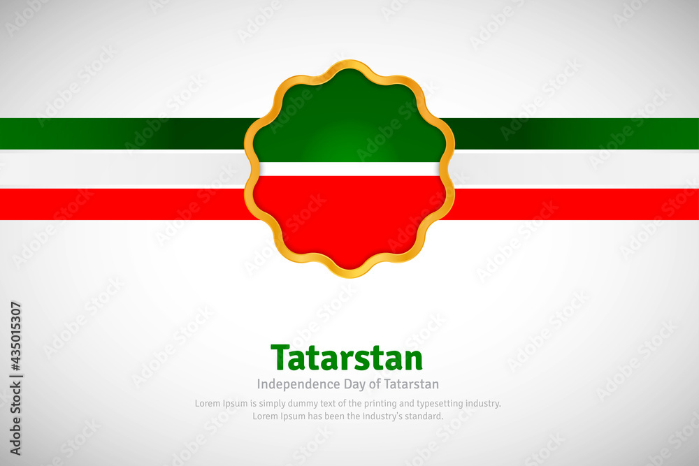 Artistic happy independence day of Tatarstan with country flag in ...