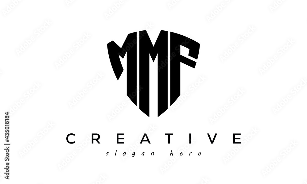 MMF letters creative logo with shield Stock Vector | Adobe Stock