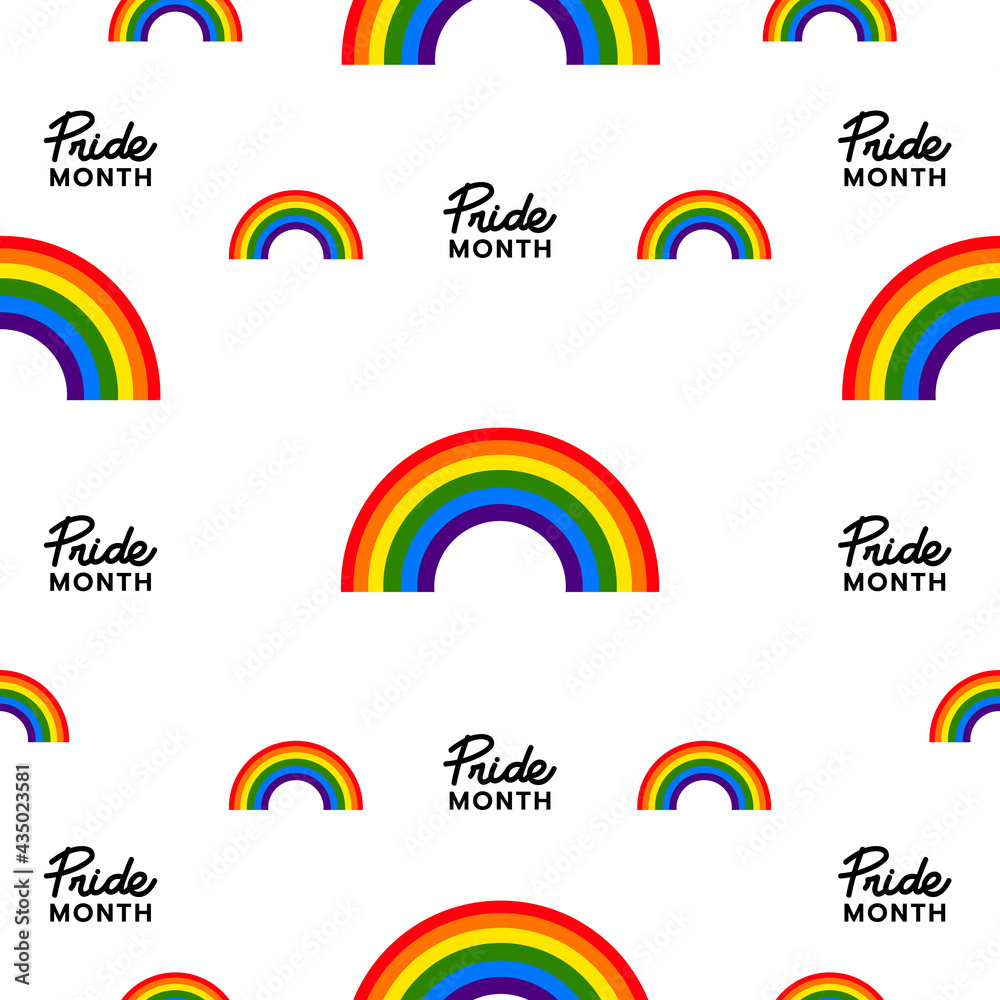Pride Month at June 2021 LGBT Symbols pattern with LGBT pride flag or ...