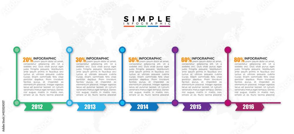 Business time line work flow info graphics. Corporate milestones ...