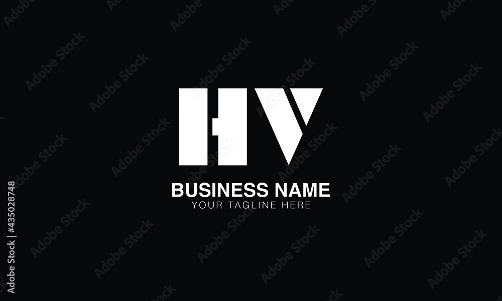 HV H V initial logo | initial based abstract modern minimal creative ...