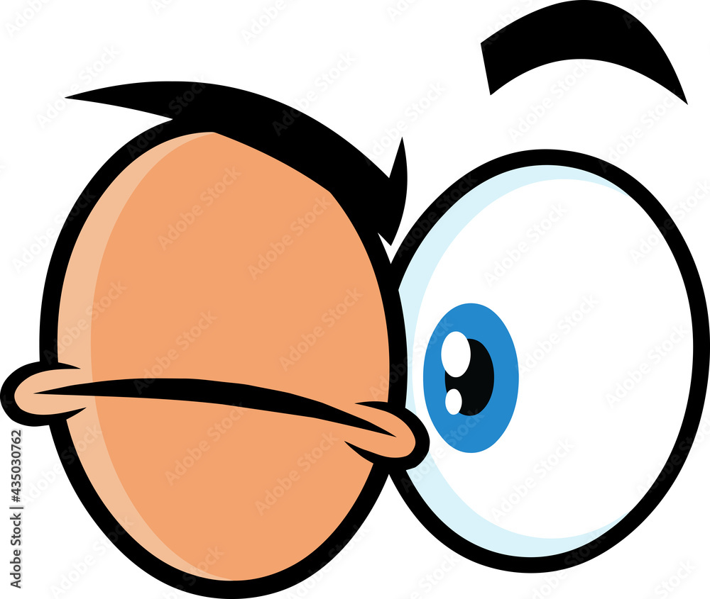 Winking Cartoon Funny Eyes. Vector Hand Drawn Illustration Isolated On ...