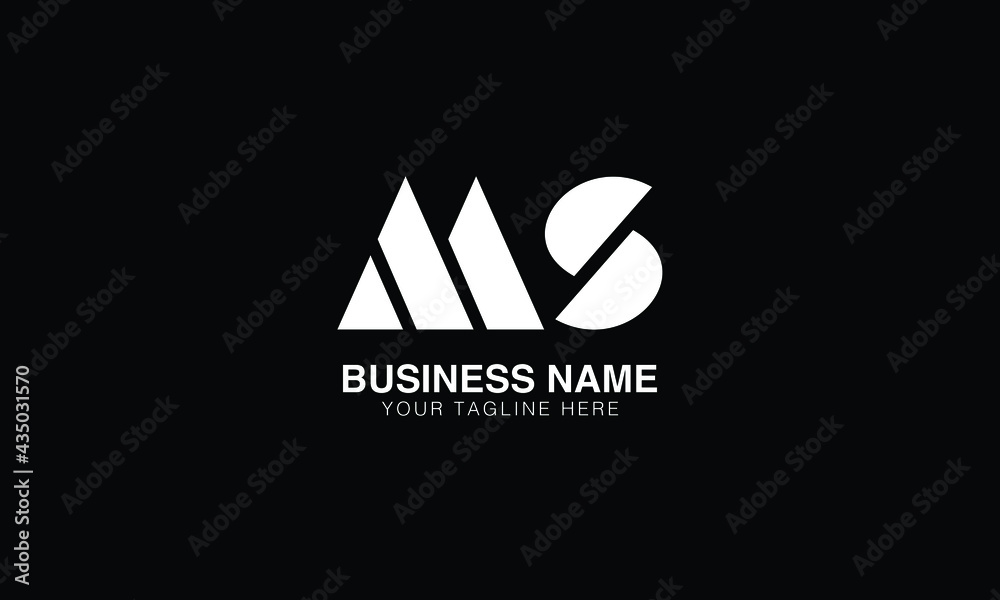 MS M S initial logo | initial based abstract modern minimal creative ...