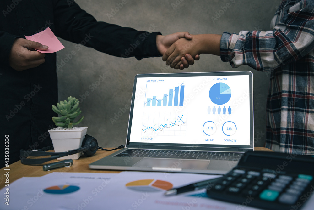 Agreement of business group for new business project with diagram ...