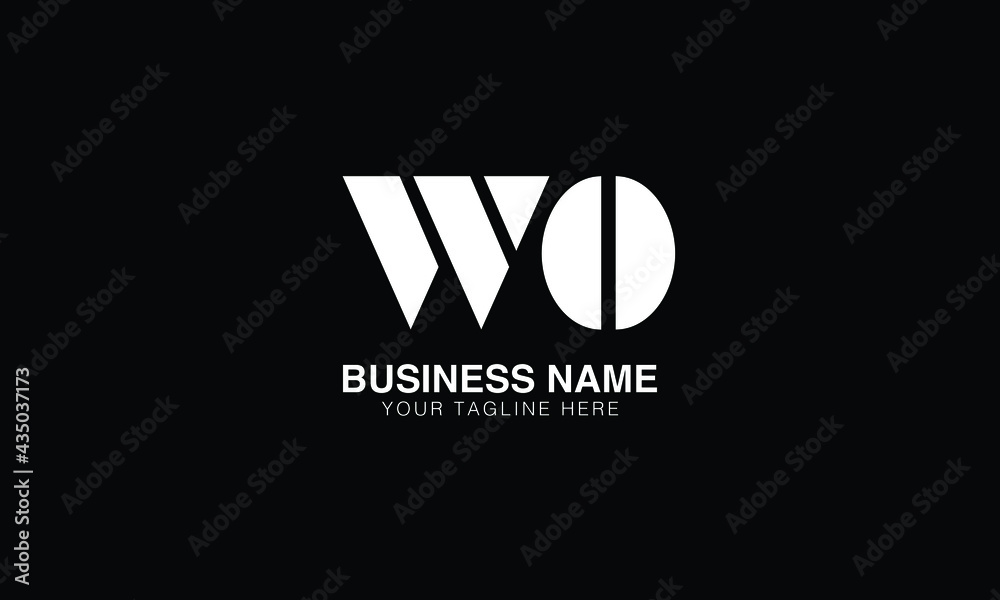 WO W O initial logo | initial based abstract modern minimal creative ...