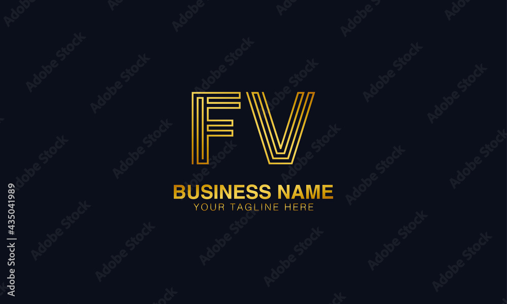 FV F V initial logo | initial based abstract modern minimal creative ...
