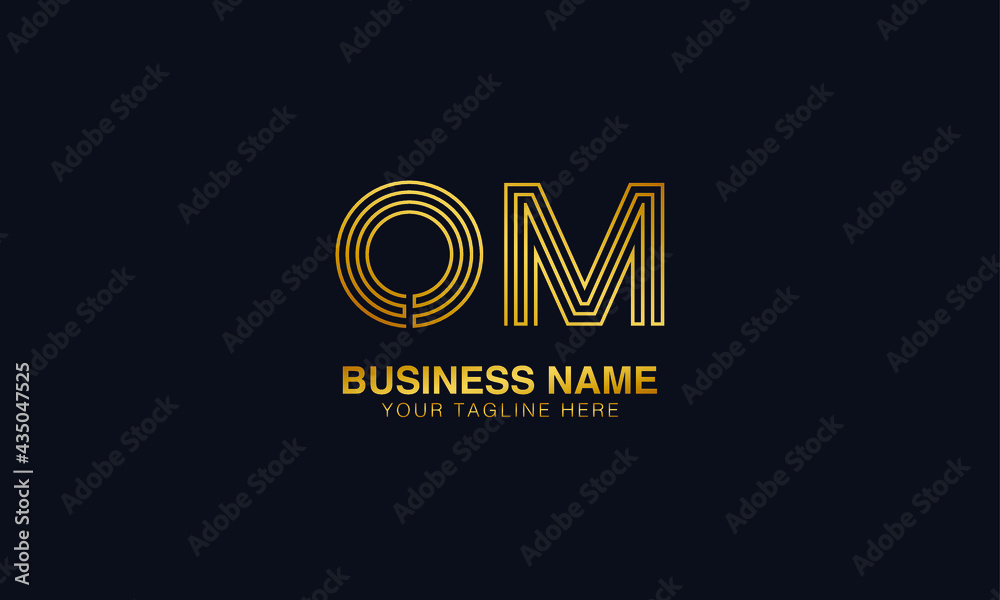 OM O M initial logo | initial based abstract modern minimal creative logo, vector template image ...