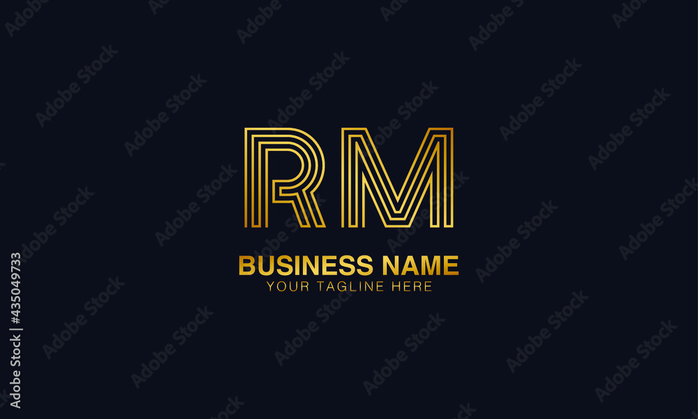RM R M initial logo | initial based abstract modern minimal creative ...