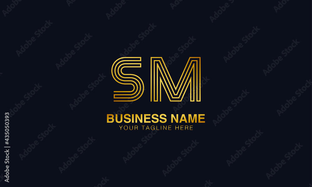 SM S M initial logo | initial based abstract modern minimal creative ...