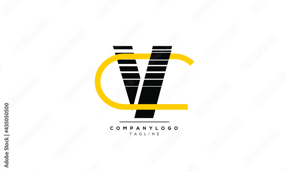 Alphabet letters Initials Monogram logo CV, CV INITIAL, CV letter Stock ...