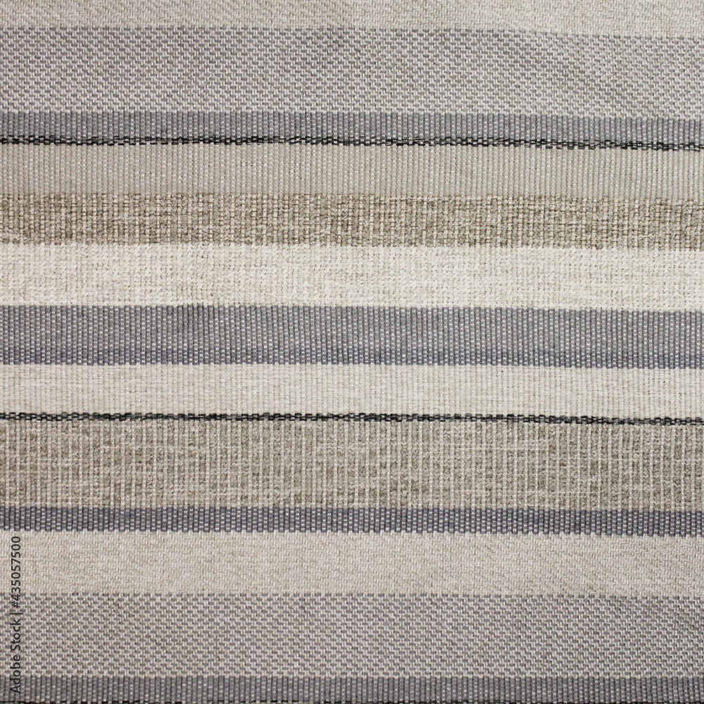 Horizontal striped upholstery fabric texture, linear patterns in shades ...