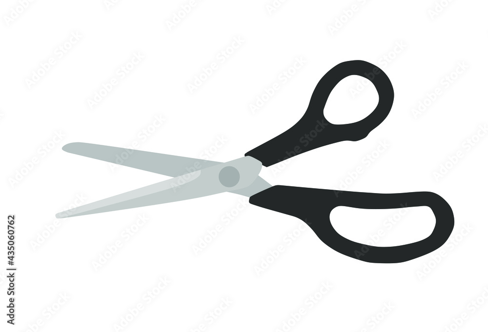 Scissors vector illustration isolated on white background. Fashion tool ...