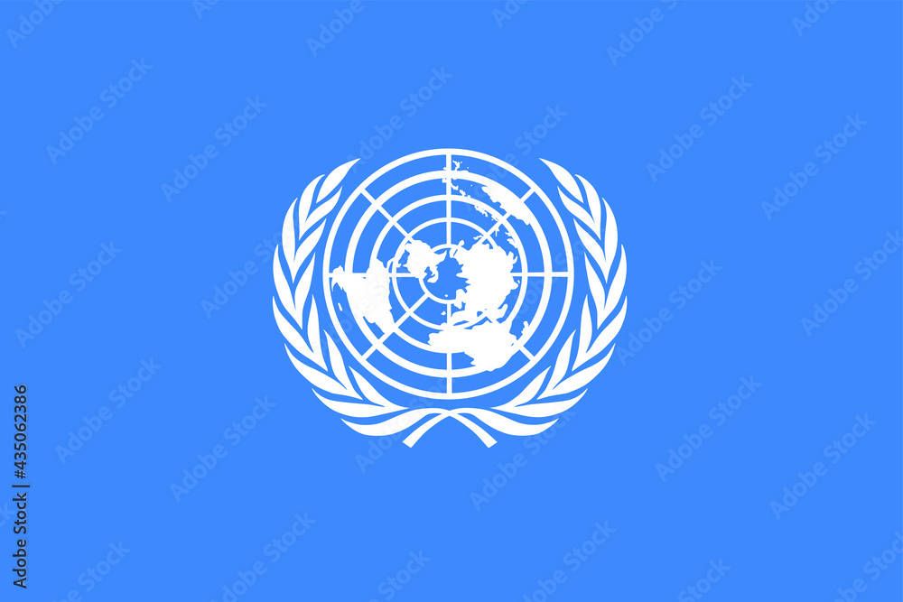 United Nations flag vector illustration. UN symbol. Stock Vector ...