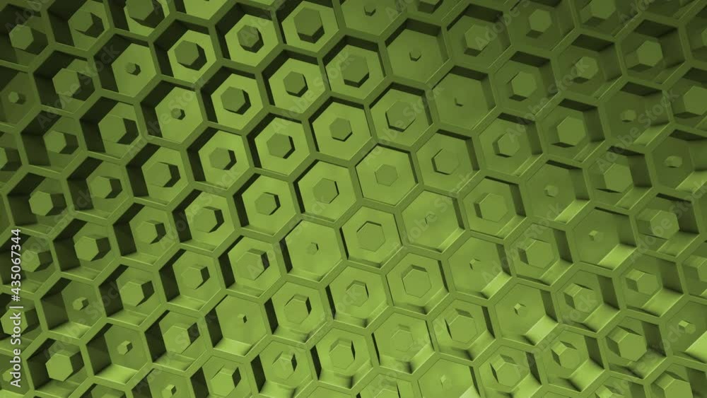 green business background. Boxes Abstract hexagon Background Random Motion, 3d Loopable ...