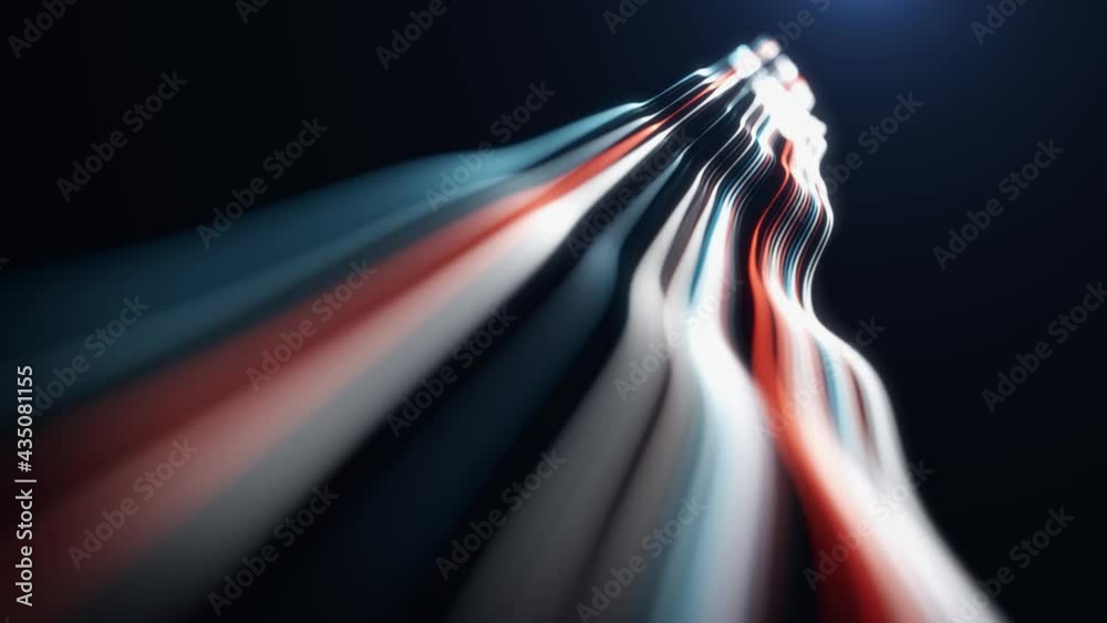 Abstract Flowing Particle Lines Data Concept Background Loop/ 4k ...