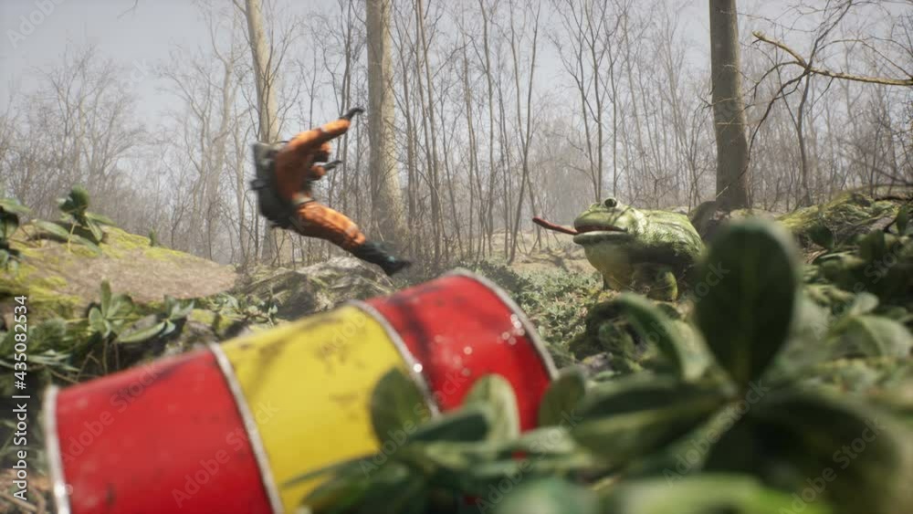 A monstrous toad unexpectedly attacked a young ecologist in a ...