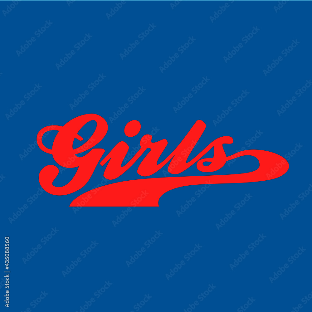 Girls lettering vector. Girl hand lettering T shirt design. Download it ...