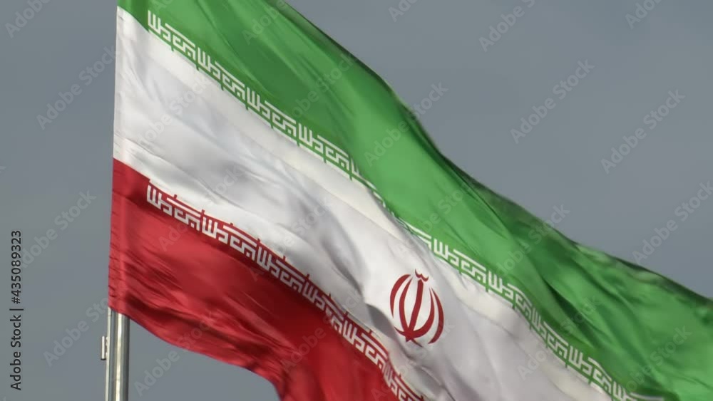 Waving Iranian flag in Tehran, Iran Stock Video | Adobe Stock