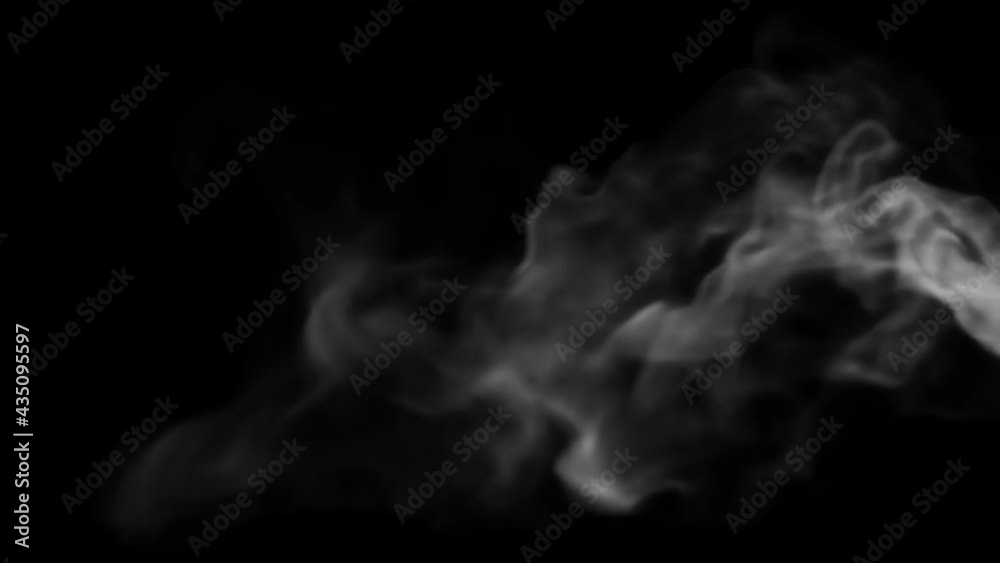 smoke stream on a black studio background can be separated or used ...