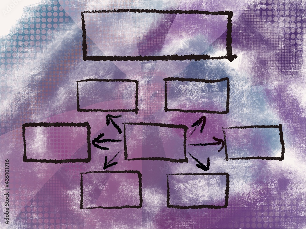 Grunge background with mindset mind mapping map create purple pink ...