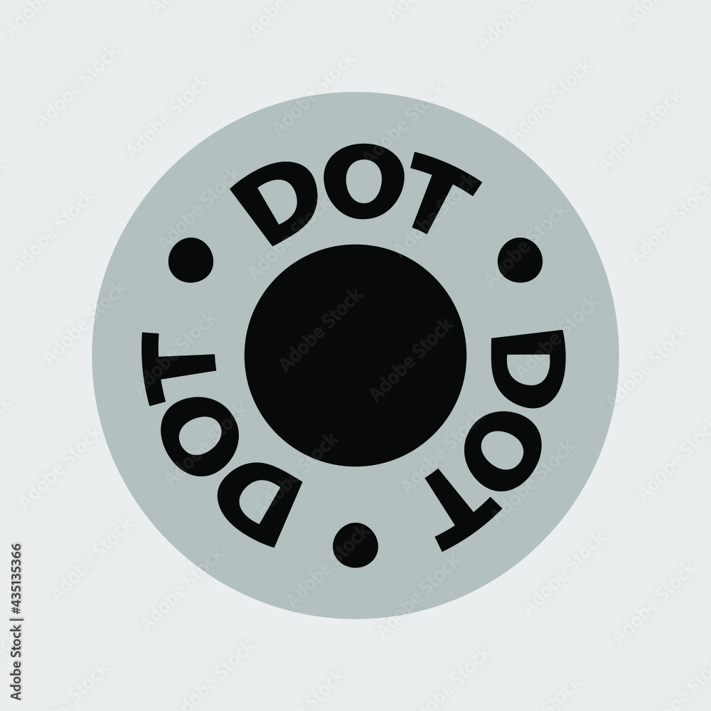 print in the form of an illustration with a stylized image of a dot and ...