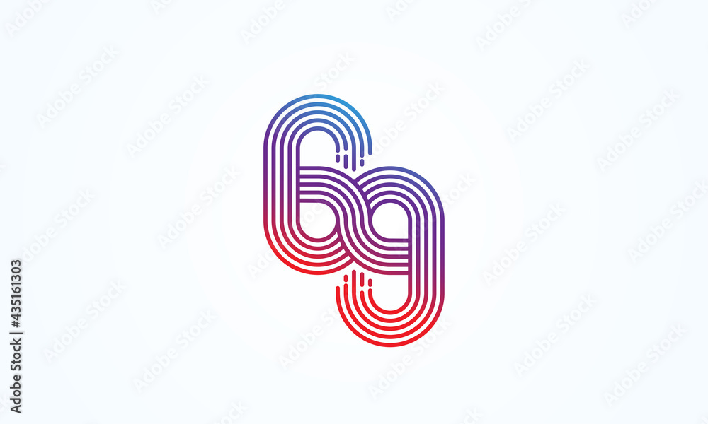 Abstract 69 Number Logo, number 69 monogram line style, usable for ...