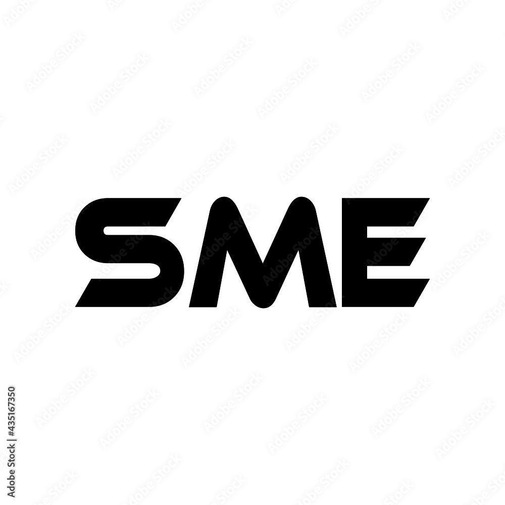 SME letter logo design with white background in illustrator, vector ...
