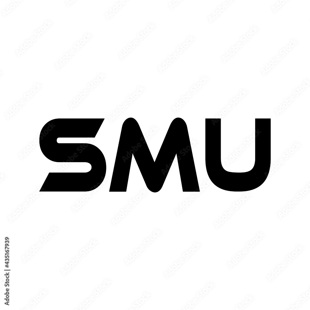 SMU letter logo design with white background in illustrator, vector ...