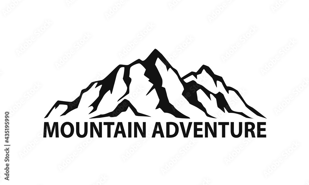 mountain range symbol silhouette logo Stock Vector | Adobe Stock