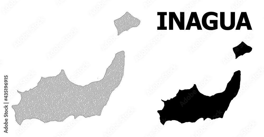 Polygonal mesh map of Inagua Islands in high detail resolution. Mesh ...