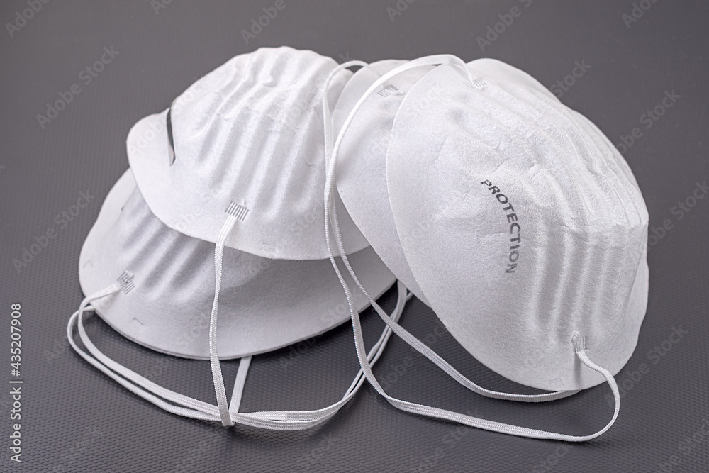 Hygienic mask or surgical earloop face mask isolated standart to ...