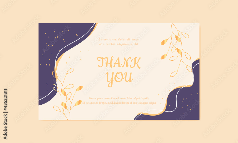 thank you card template illustration vector background Stock Vector ...