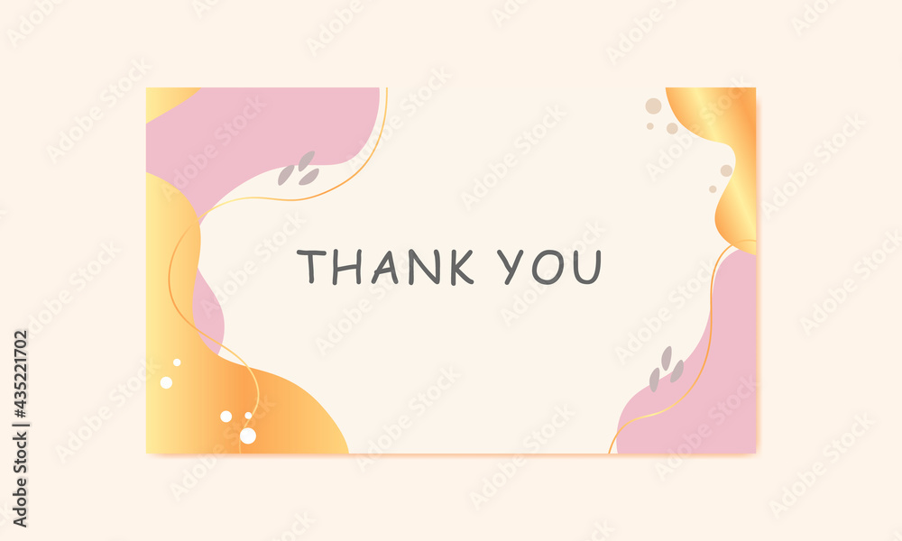 thank you card template illustration vector background Stock Vector ...