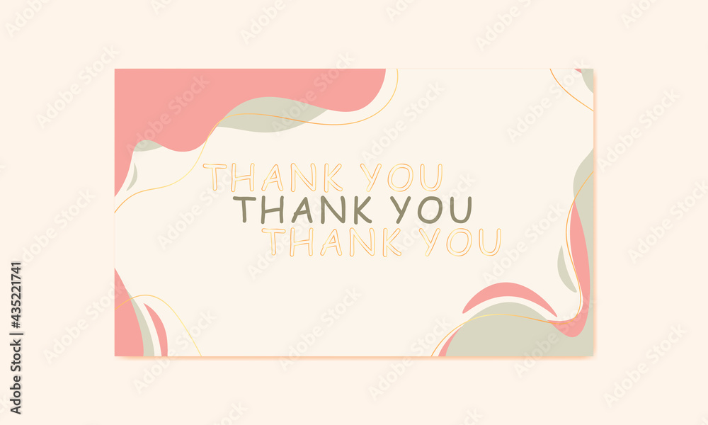 thank you card template illustration vector background Stock Vector ...