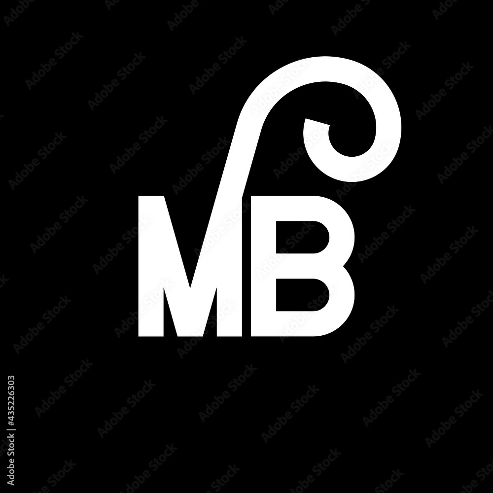 MB Letter Logo Design. Initial letters MB logo icon. Abstract letter MB ...