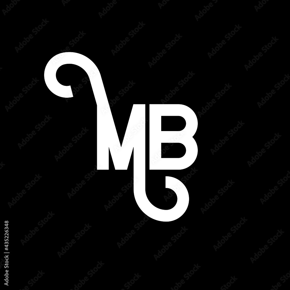 MB Letter Logo Design. Initial letters MB logo icon. Abstract letter MB ...