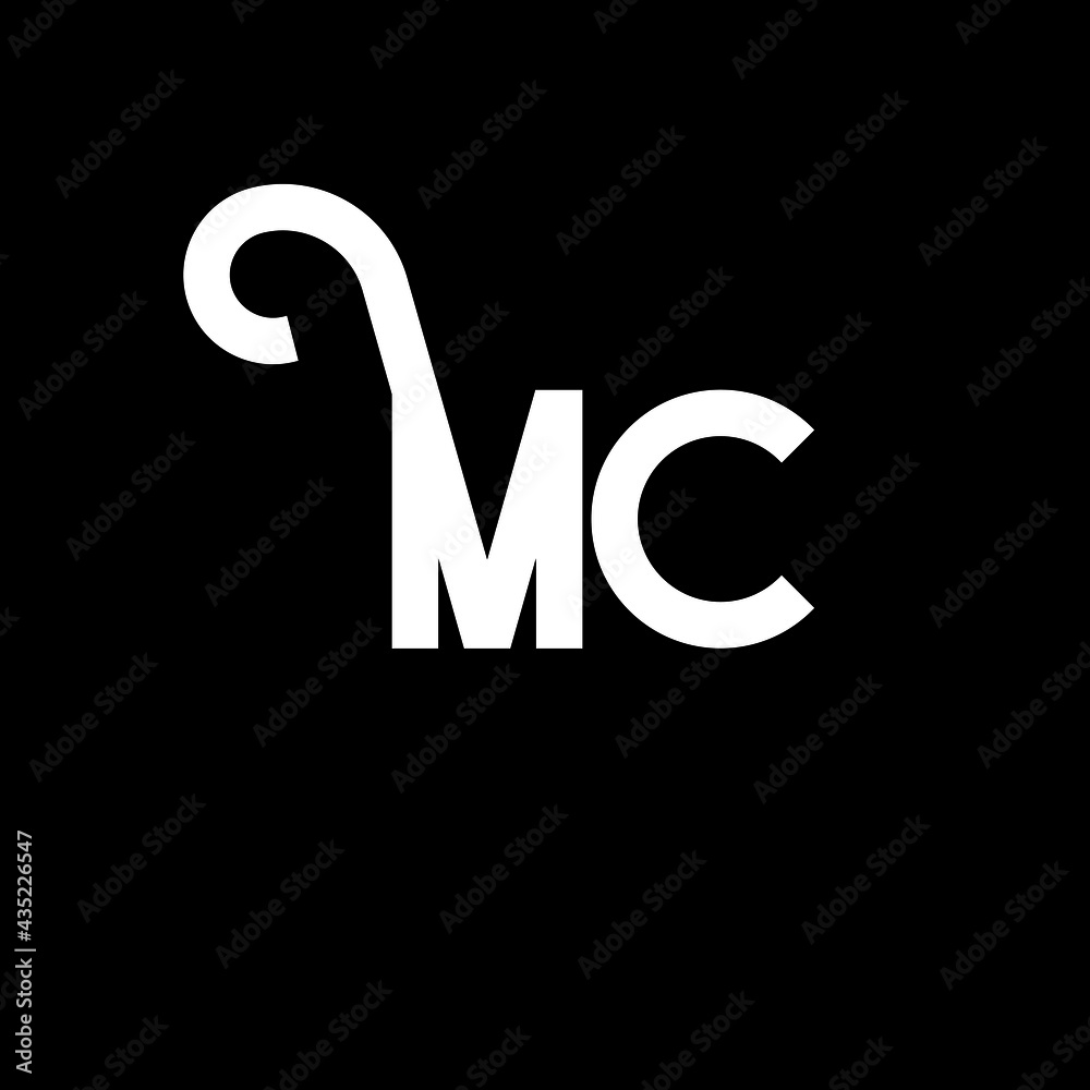 MC Letter Logo Design. Initial letters MC logo icon. Abstract letter MC ...