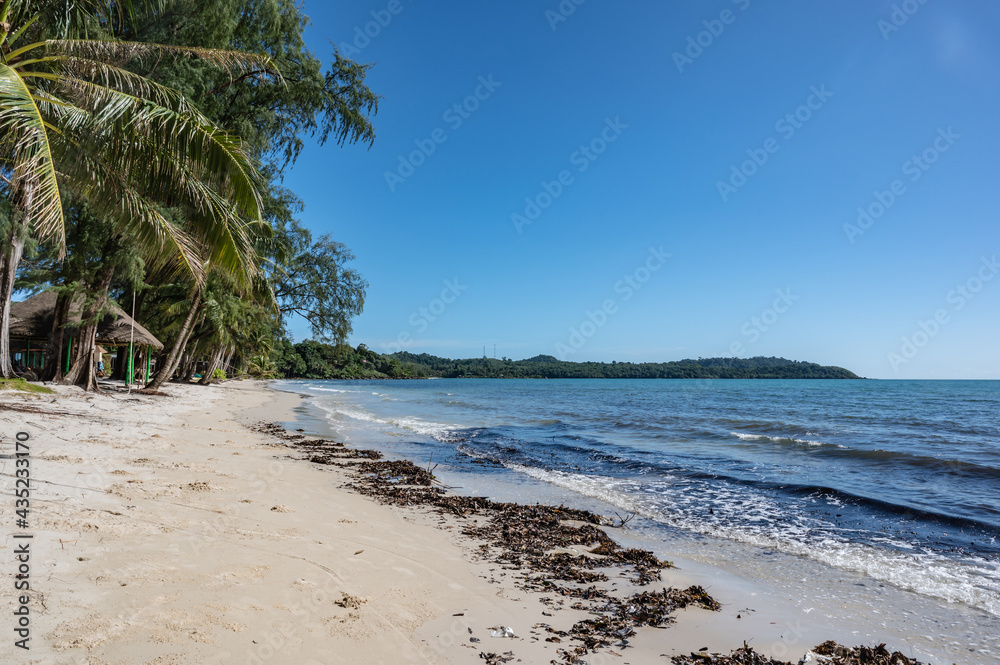 Beautiful idyllic seascape view on kohkood island in low season travel ...